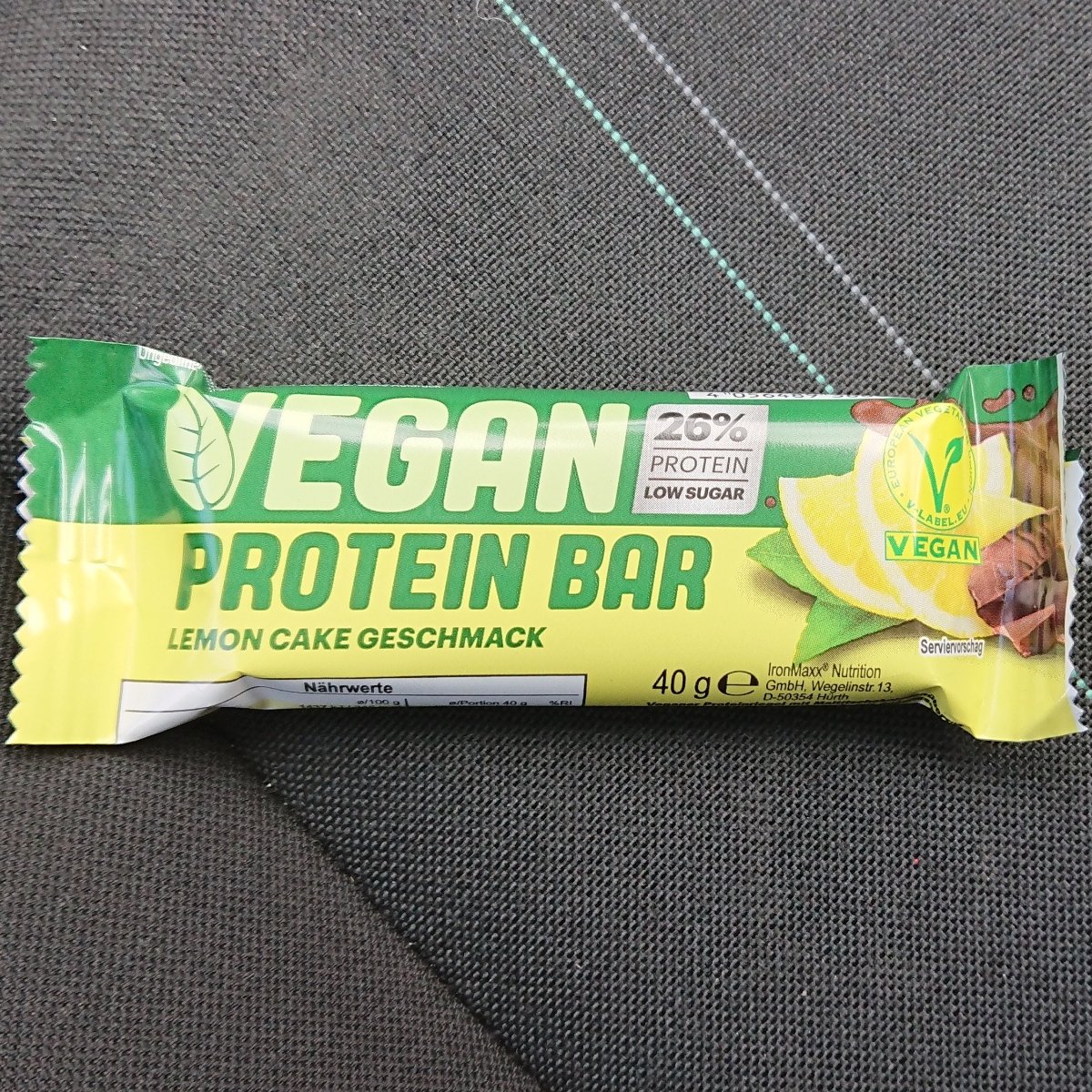 Vegan Protein Bar Lemon Cake Flavor from IronMaxx - Vegan Product ...