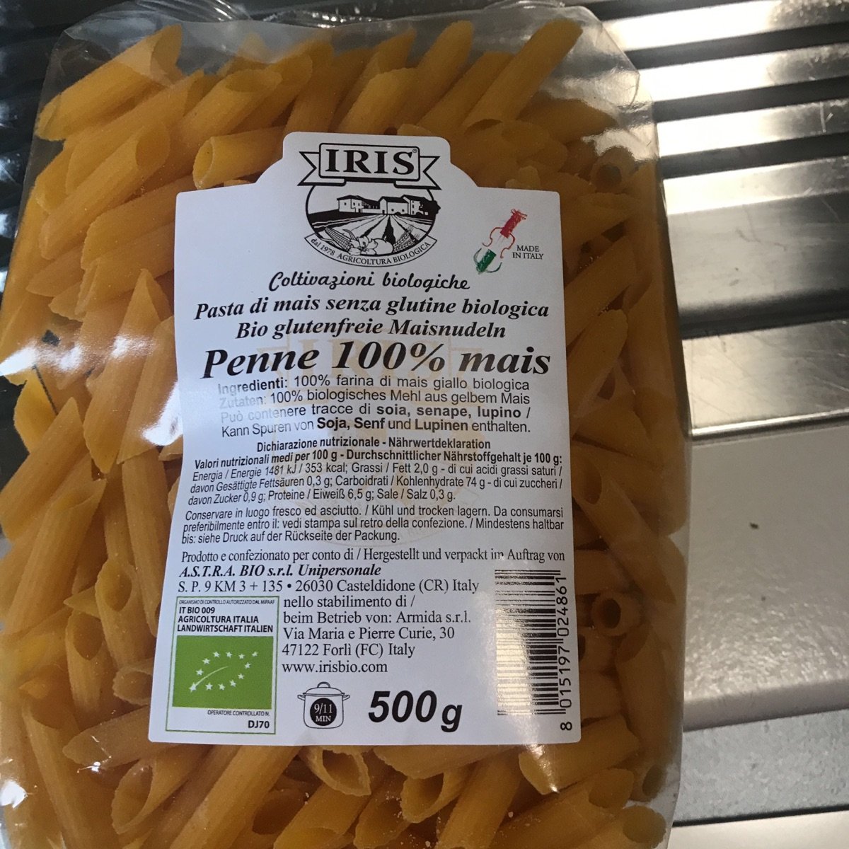 Penne 100% mais from Iris - Vegan Product Reviews & Ratings | abillion