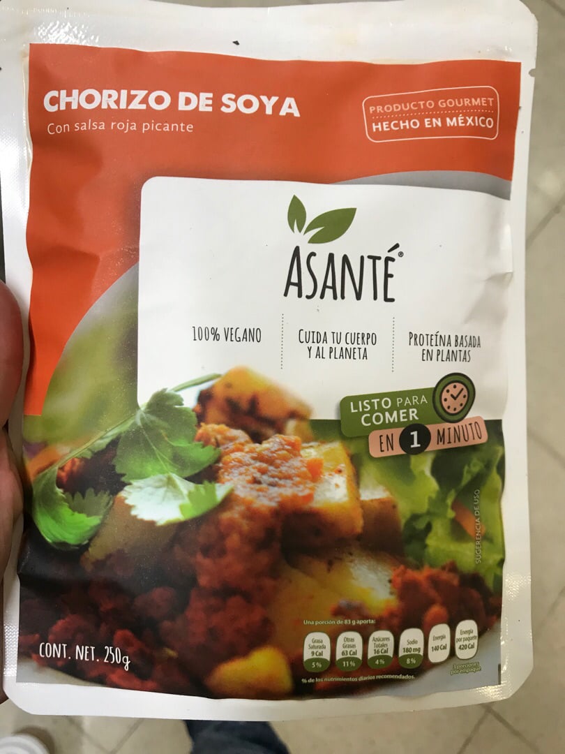 Chorizo De Soya from Asanté - Vegan Product Reviews & Ratings | abillion