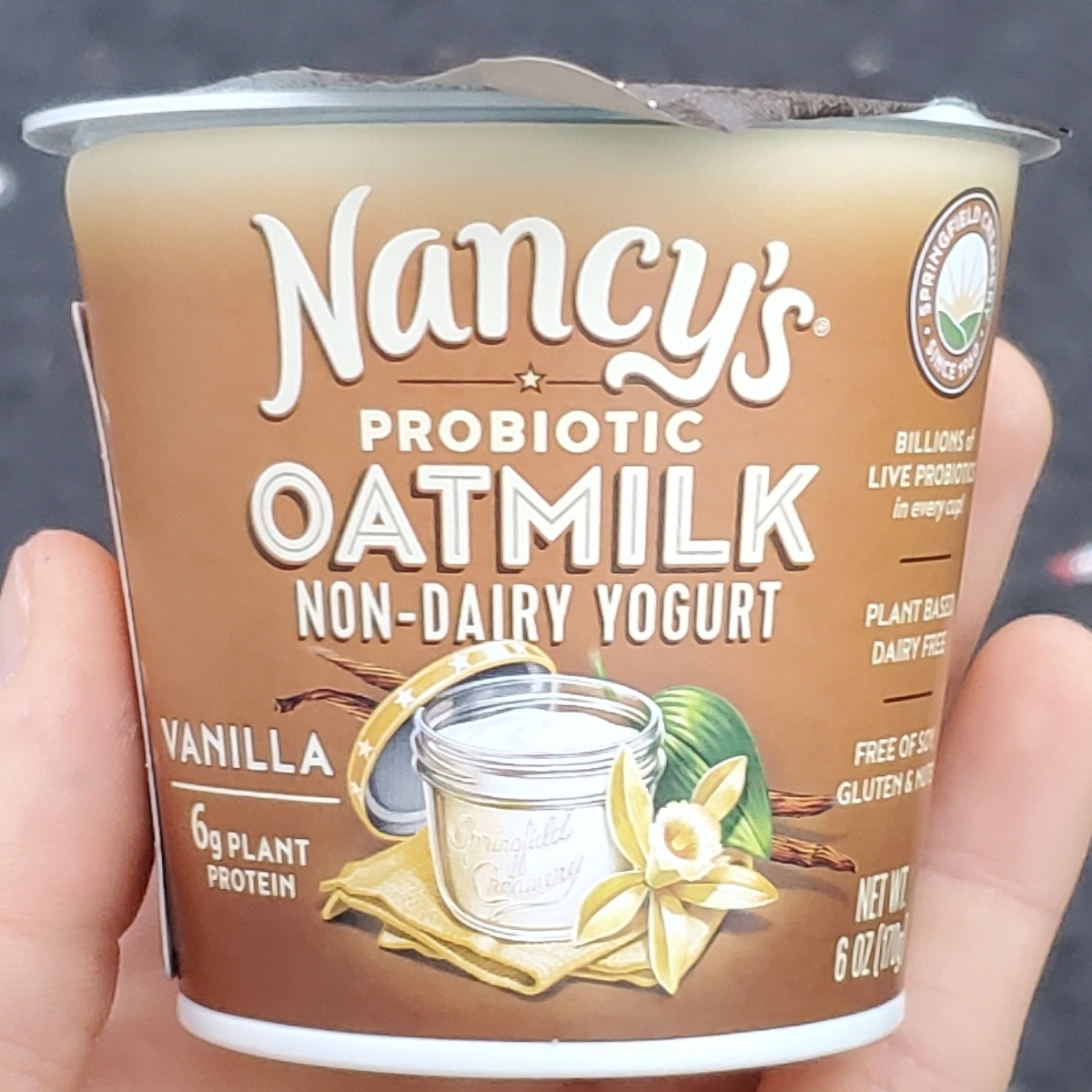 Probiotic Oatmilk Non-Dairy Yogurt Vanilla from Nancy's Yogurt - Vegan ...