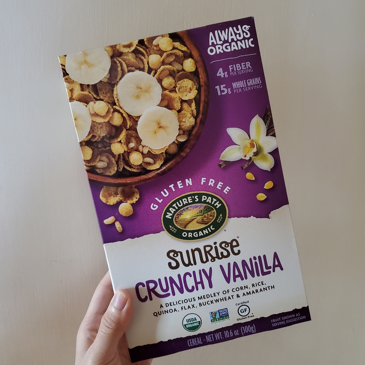 Sunrise Crunchy Vanilla Cereal from Nature's Path Foods - Vegan Product Reviews & Ratings | abillion