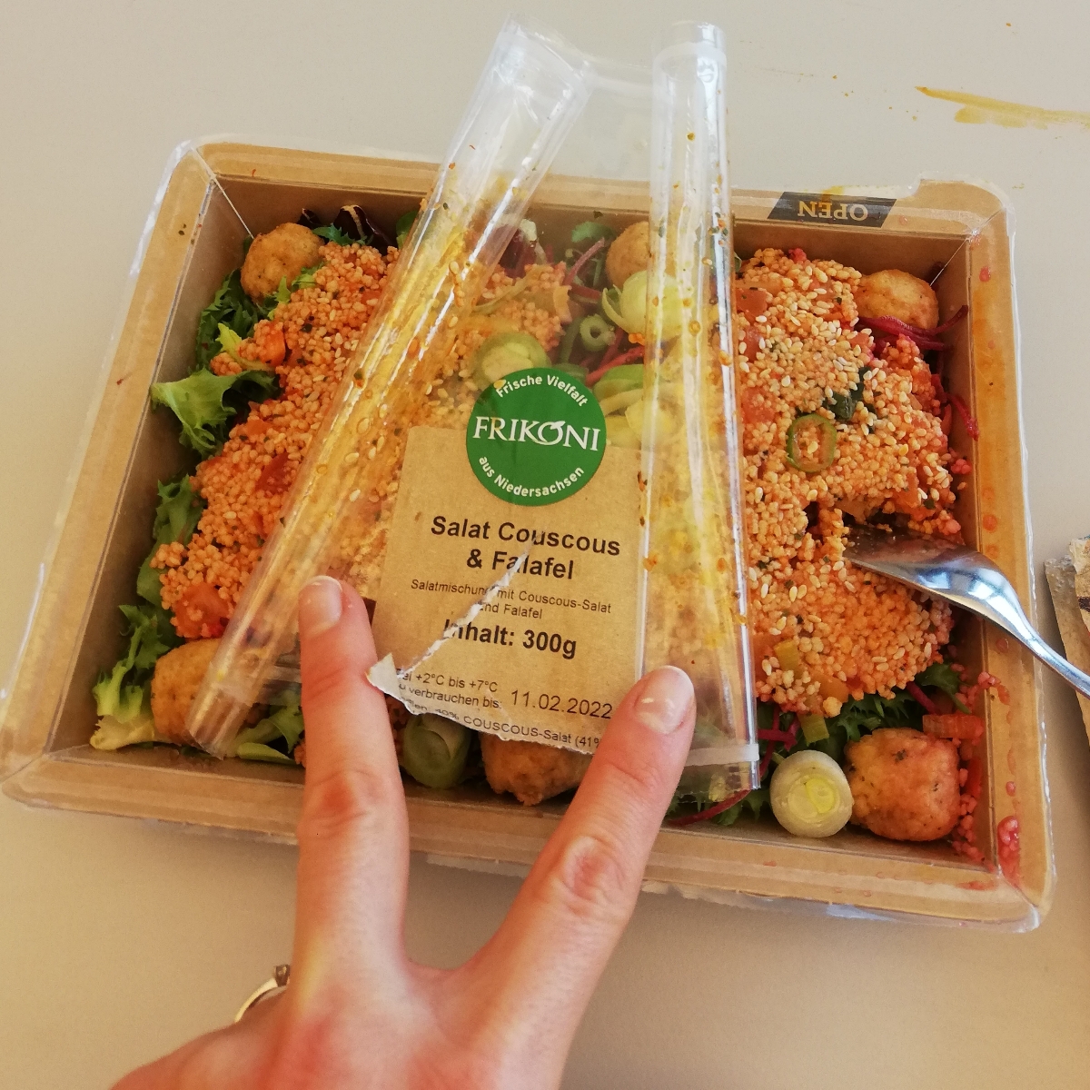 Salat Couscous und Falafel from Frikoni - Vegan Product Reviews ...