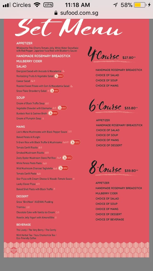 SUFOOD Singapore Downtown Core, Singapore 6 course set meal Review ...