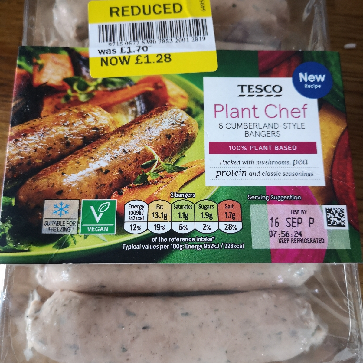 Avalia es De Plant Chef Cumberland Sausages Da Tesco Abillion