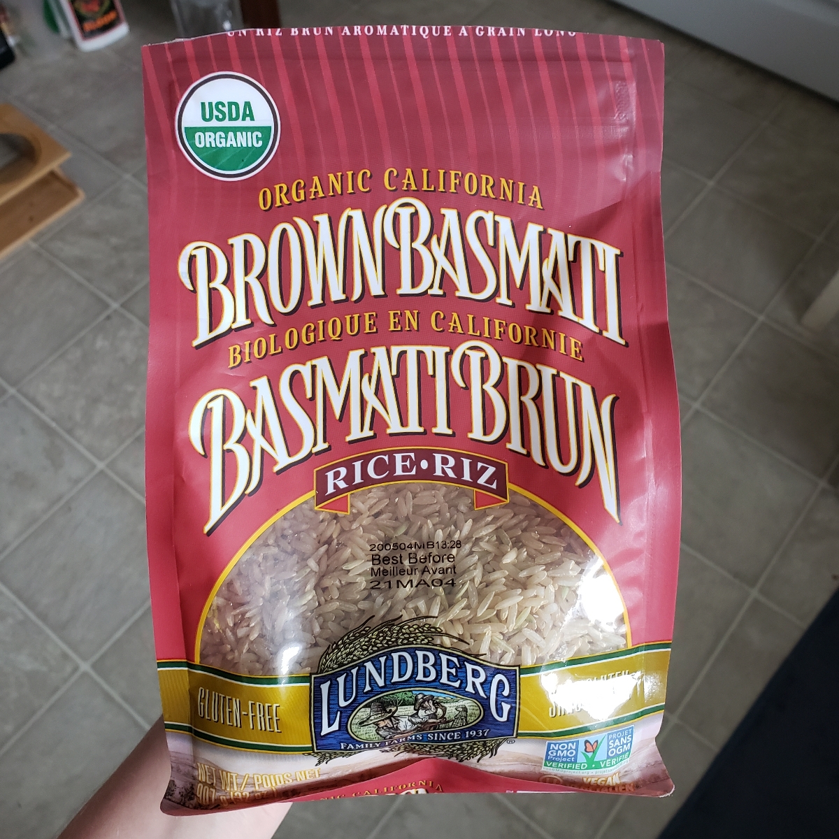 Organic Brown Basmati Rice from Lundberg Family Farms - Vegan Product ...