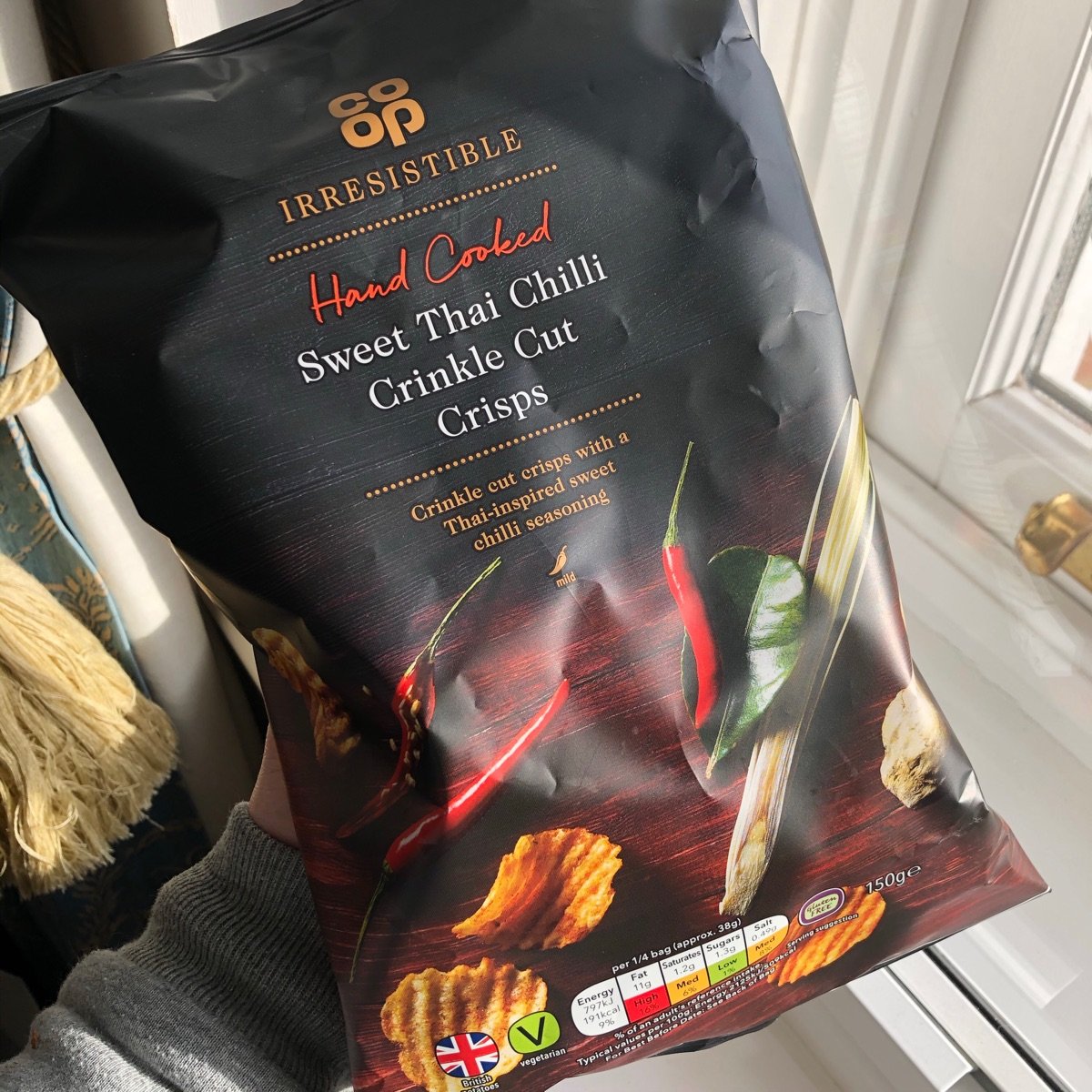 Sweet Thai Chilli Crinkle Cut Crisps from Coop - Vegan Product Reviews ...