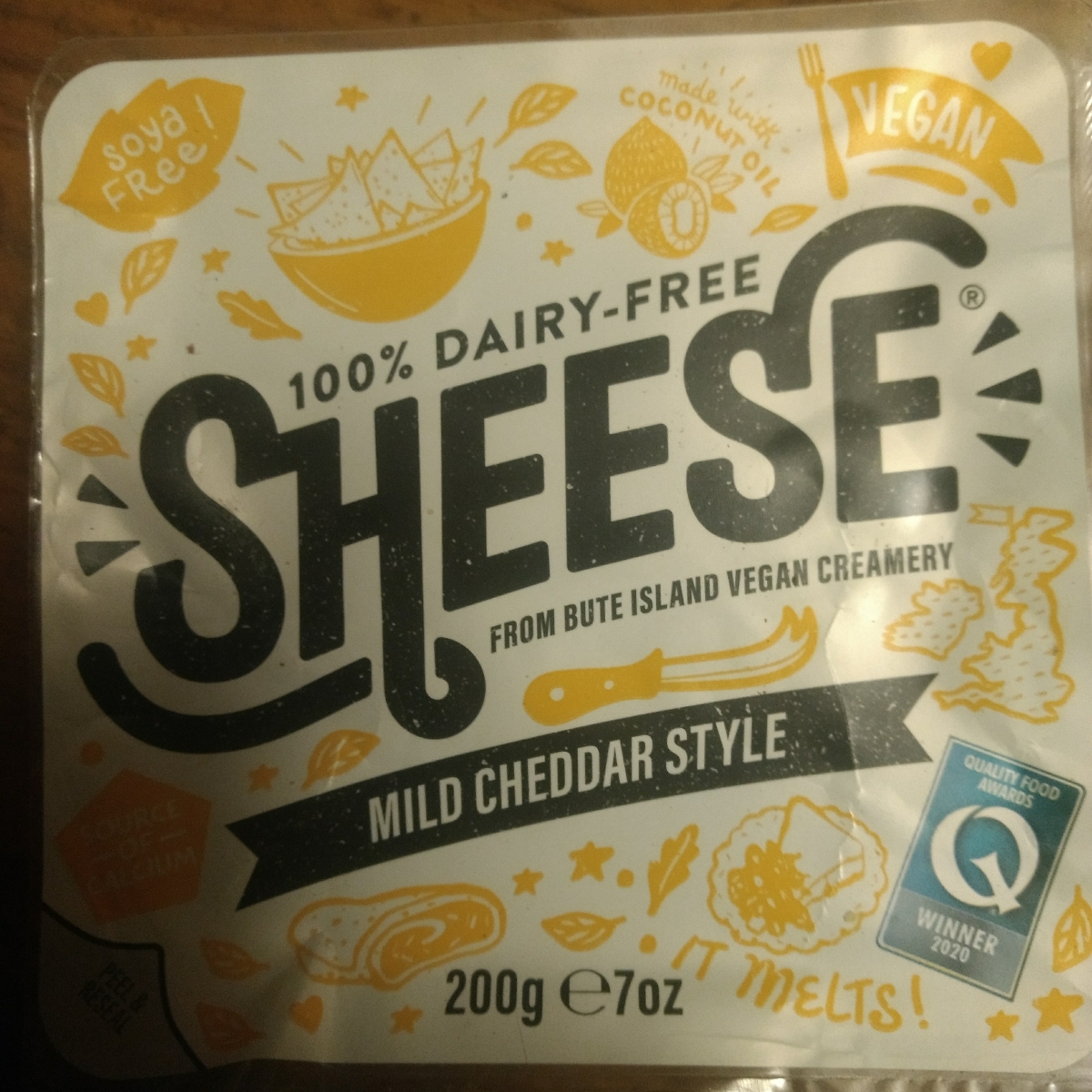 Sheese Mild Cheddar Style Block from Bute Island Foods - Vegan Product ...