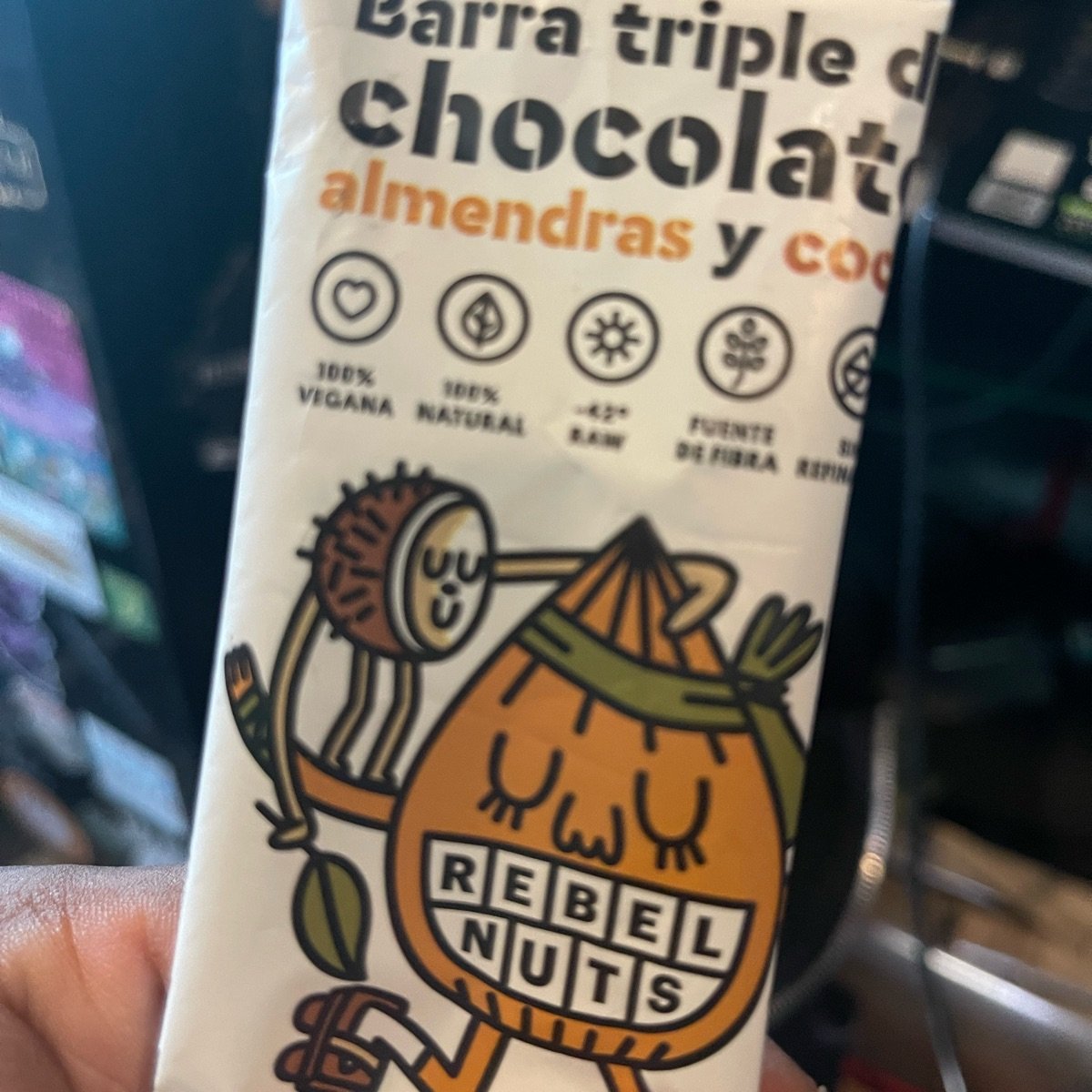 Barra triple de chocolate: avellanas y cacao from Rebel Nuts - Vegan ...