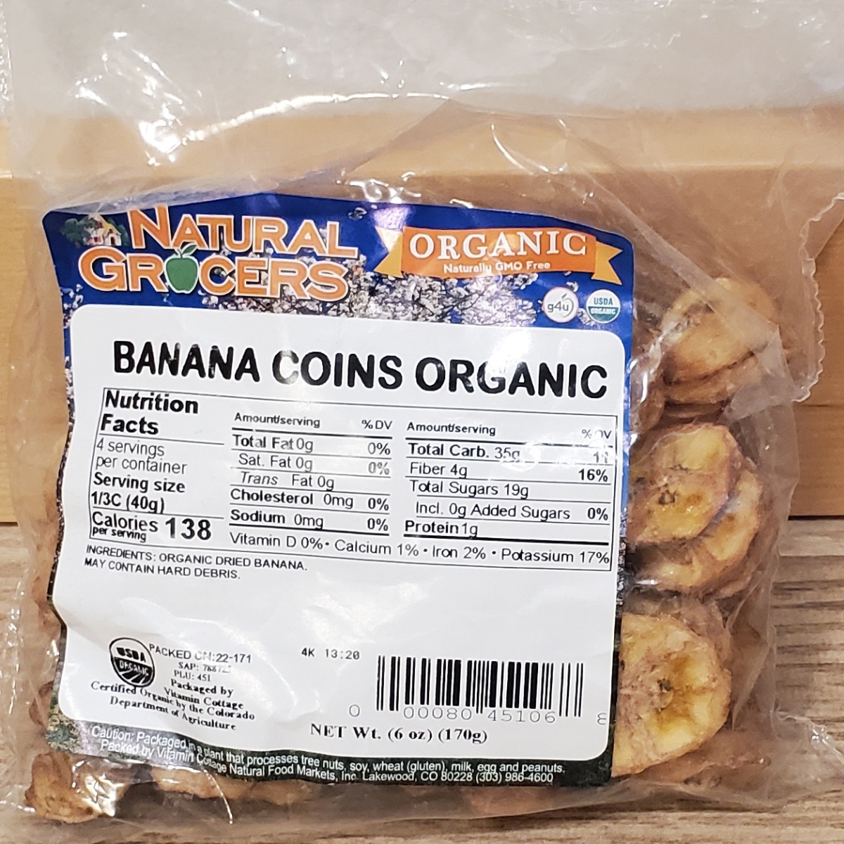 organic banana coins from Natural Grocers - Vegan Product Reviews ...