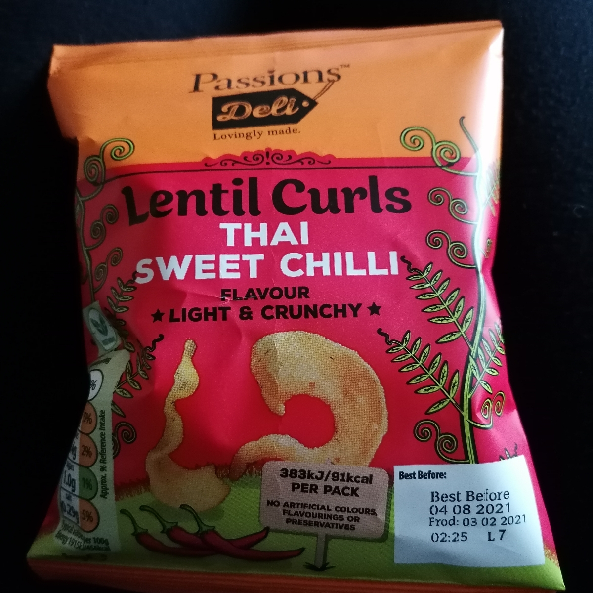 Lentil Curls Thai Sweet Chilli from Passions deli - Vegan Product ...