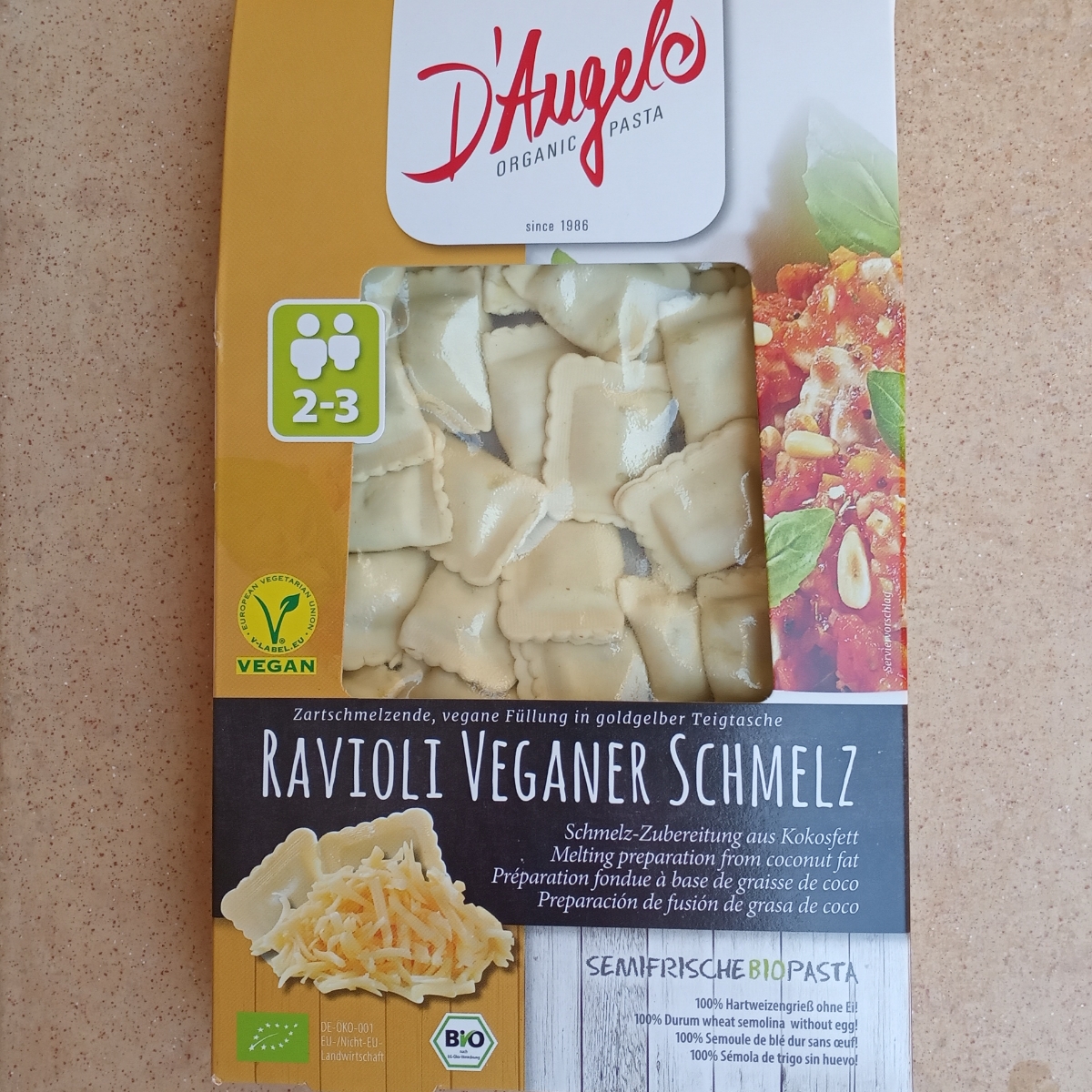 Ravioli con crema vegana fundida from D'Angelo - Vegan Product Reviews ...