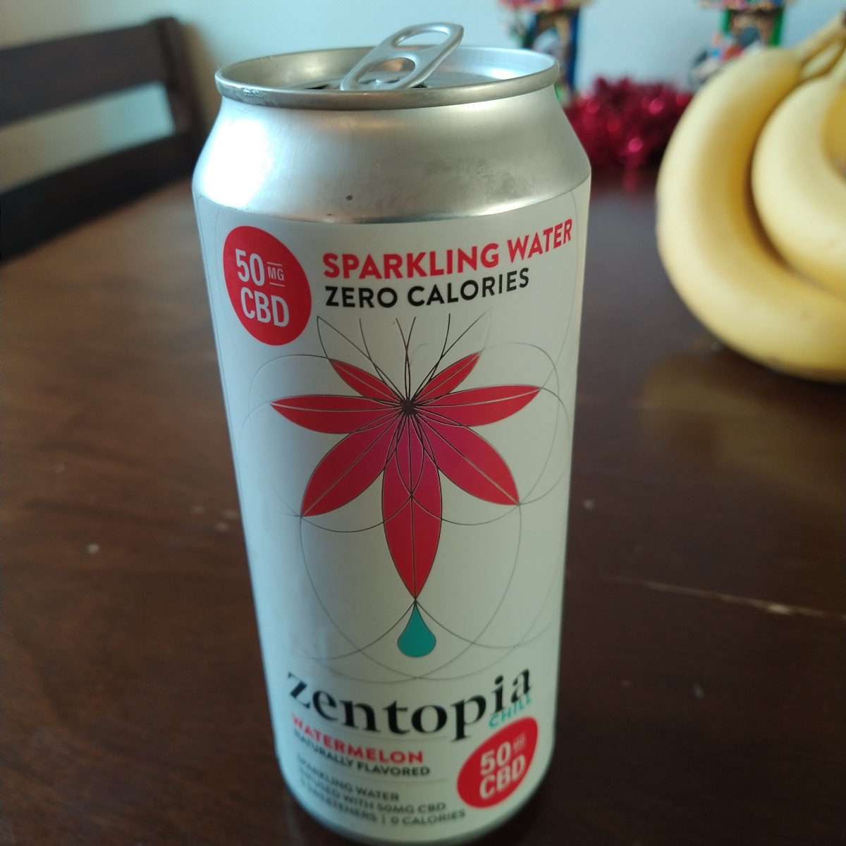 Watermelon flavored sparkling water from Zentopia - Vegan Product ...