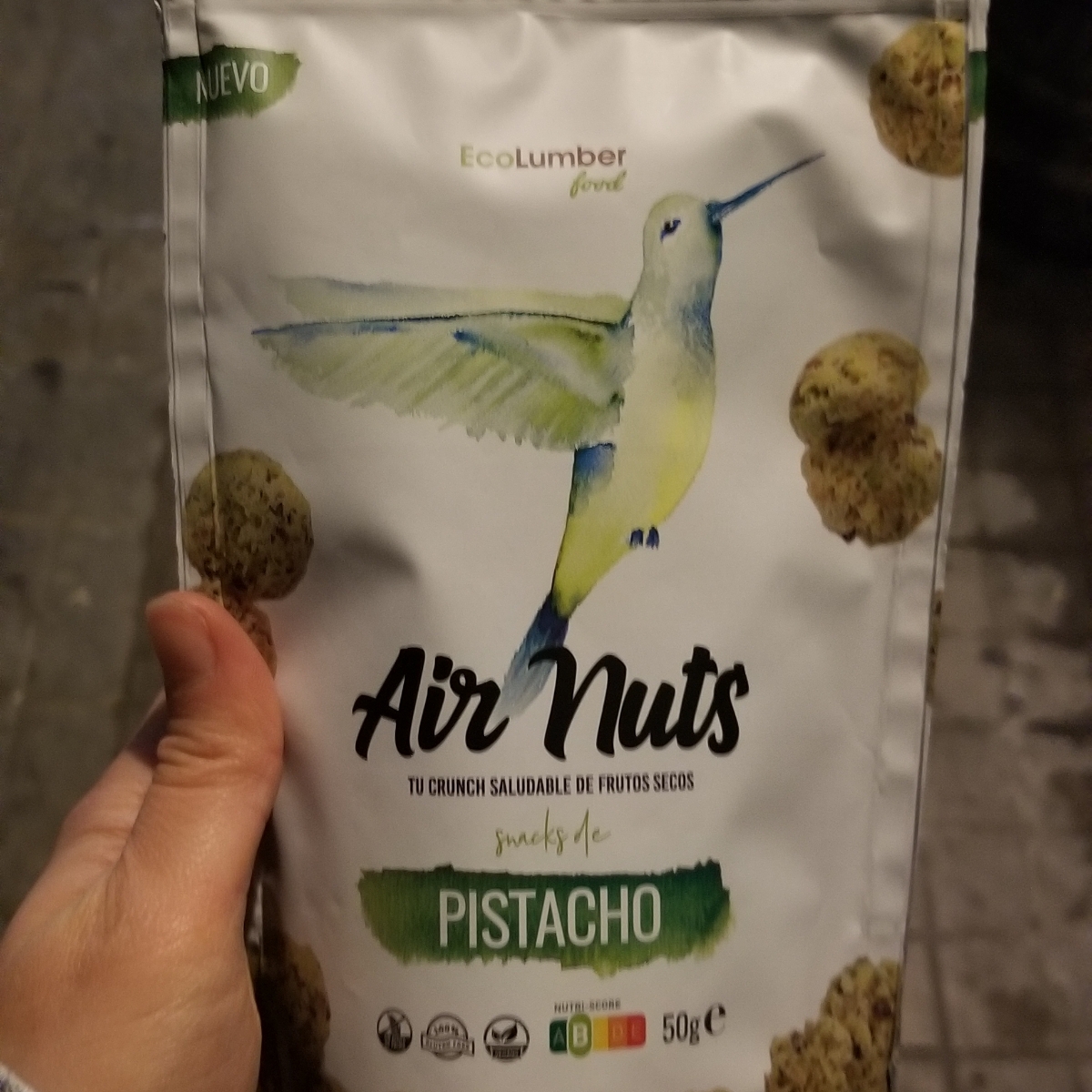 Air nuts snacks de pistacho from EcoLumber - Vegan Product Reviews & Ratings | abillion