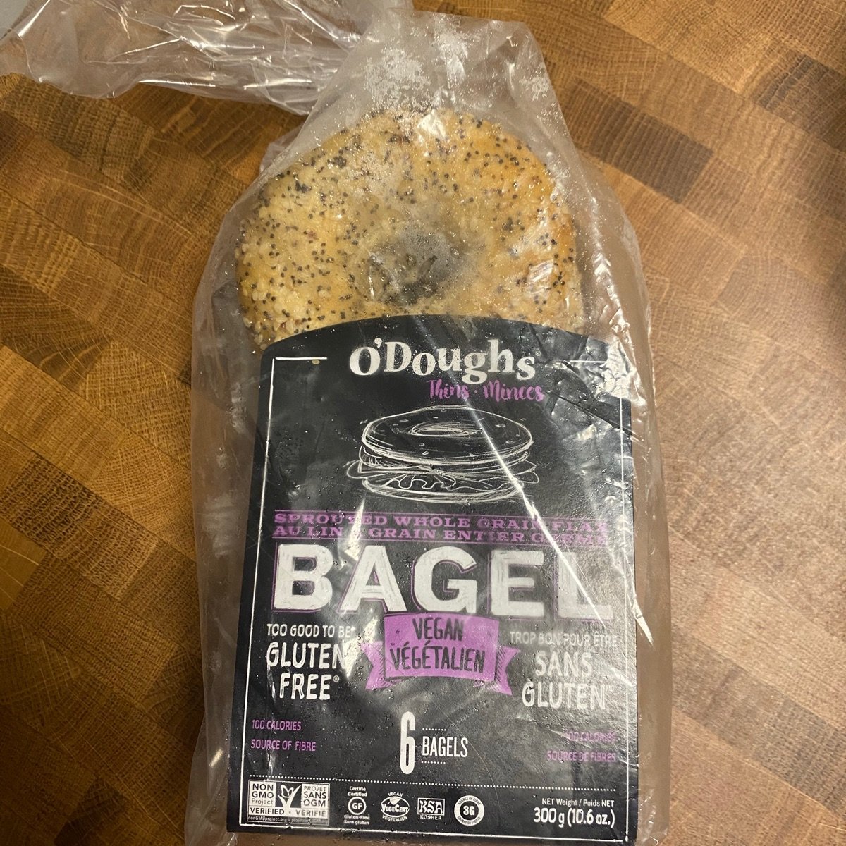 Sprouted Whole Grain Flax Bagel Thins from O’Doughs - Vegan Product ...