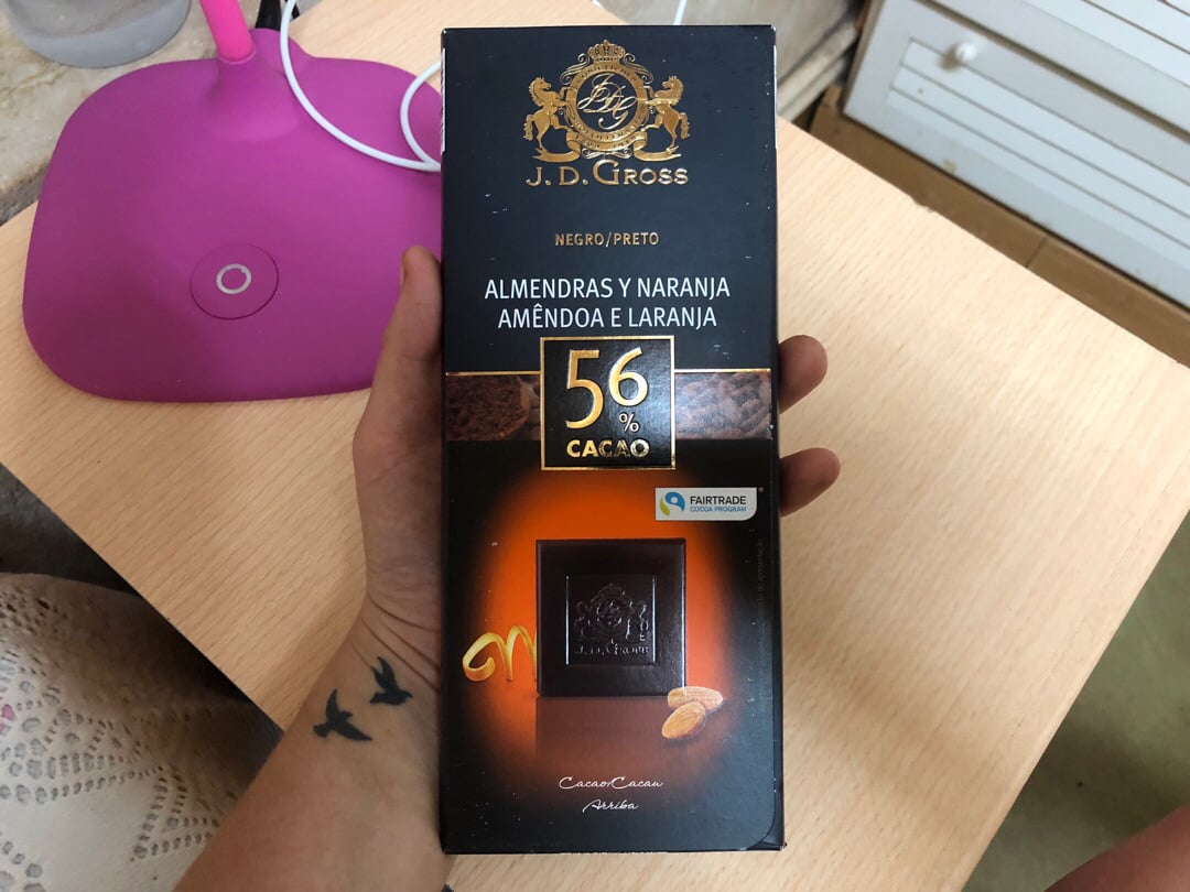 Chocolate de Almendras y Naranja 56% from J. D. Gross - Vegan Product Reviews & Ratings | abillion
