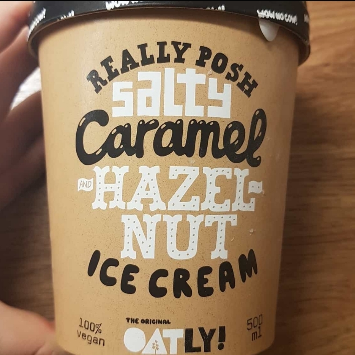 Really posh salty caramel and hazelnut ice cream from Oatly - Vegan ...