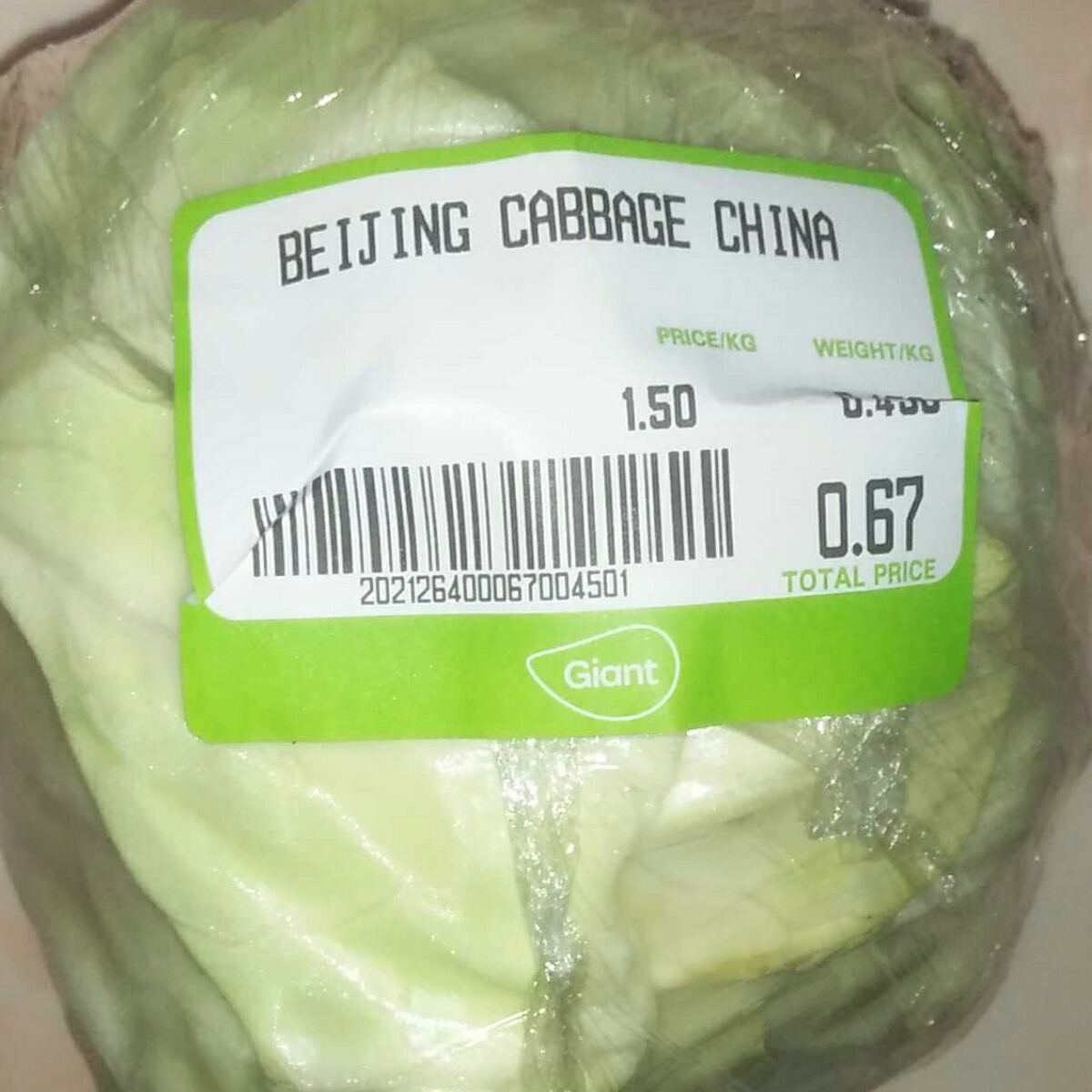 Cabbage from Giant - Vegan Product Reviews & Ratings | abillion