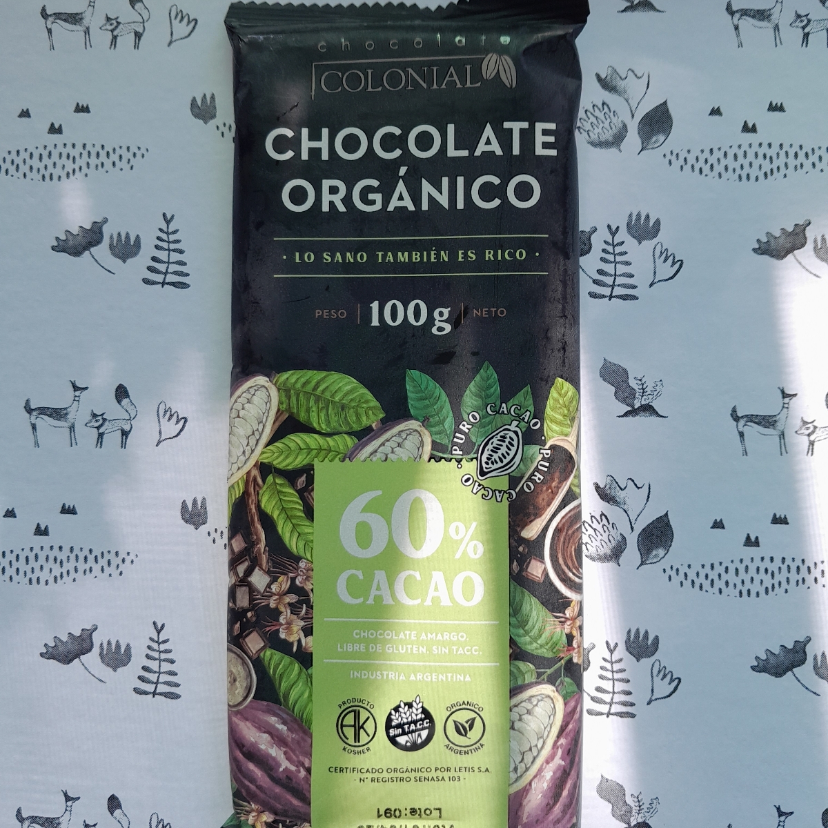 Chocolate Orgánico 60% Cacao from Chocolate Colonial - Vegan Product ...