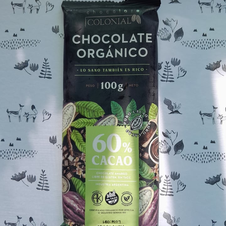 Chocolate Colonial Chocolate Orgánico 60% Cacao Review | abillion