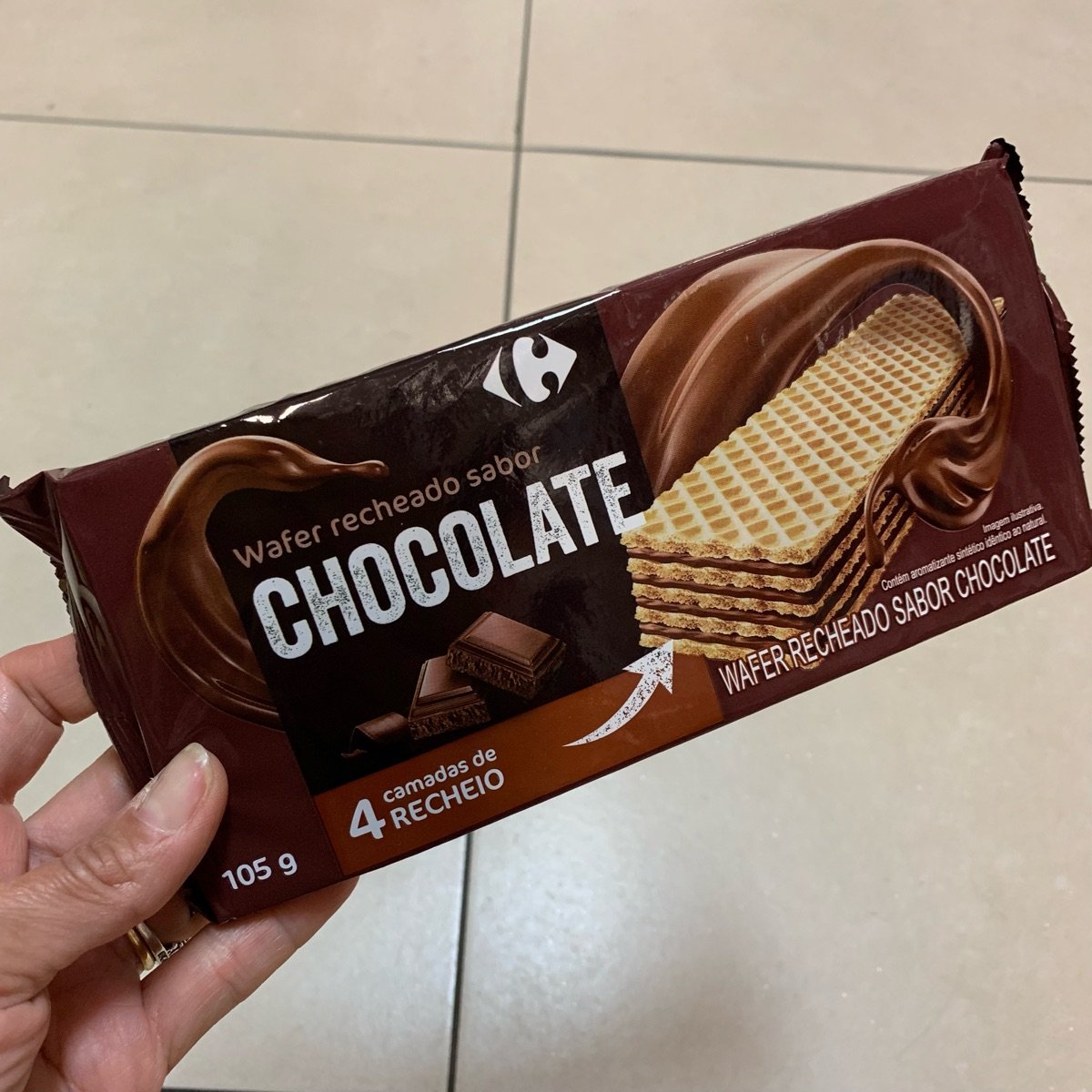 Wafer recheado sabor chocolate from Carrefour - Vegan Product Reviews ...