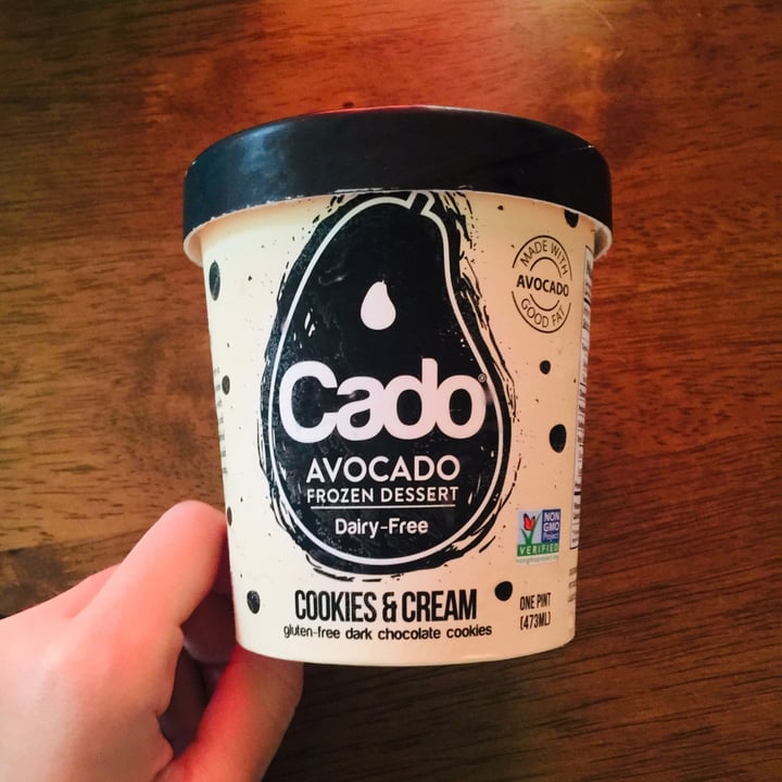 Cado Avocado Ice Cream Cookies & Cream Avocado Frozen Dessert Review ...