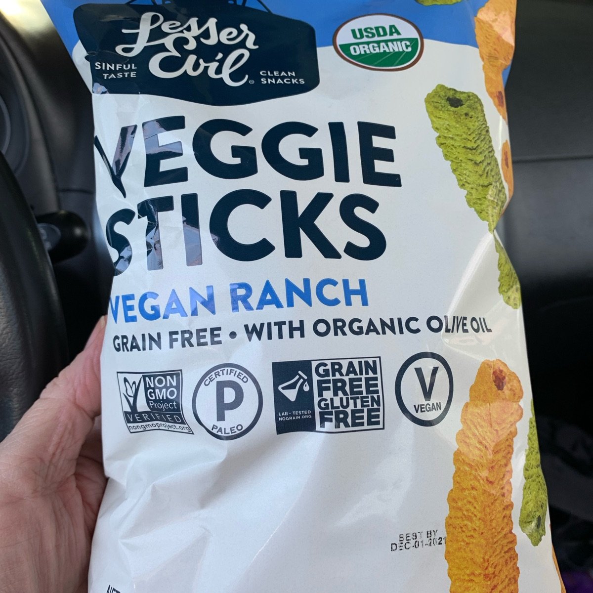 Veggie Sticks - Vegan Ranch from Lesser Evil Snacks - Vegan Product ...
