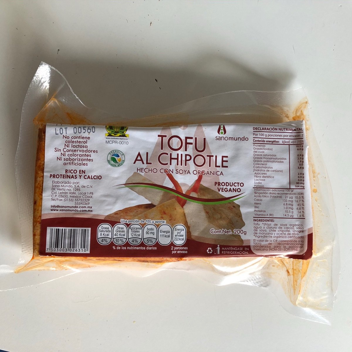 Tofu al chipotle from Sanomundo - Vegan Product Reviews & Ratings ...