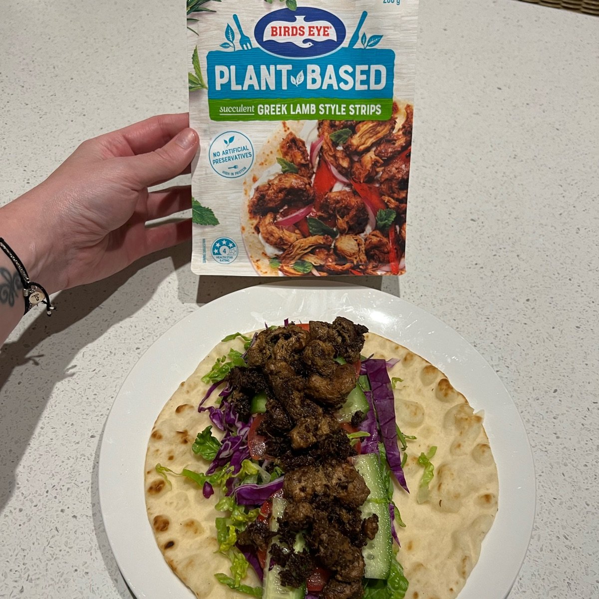 Plant Based Succulent Greek Lamb Style Strips from BirdsEye - Vegan ...