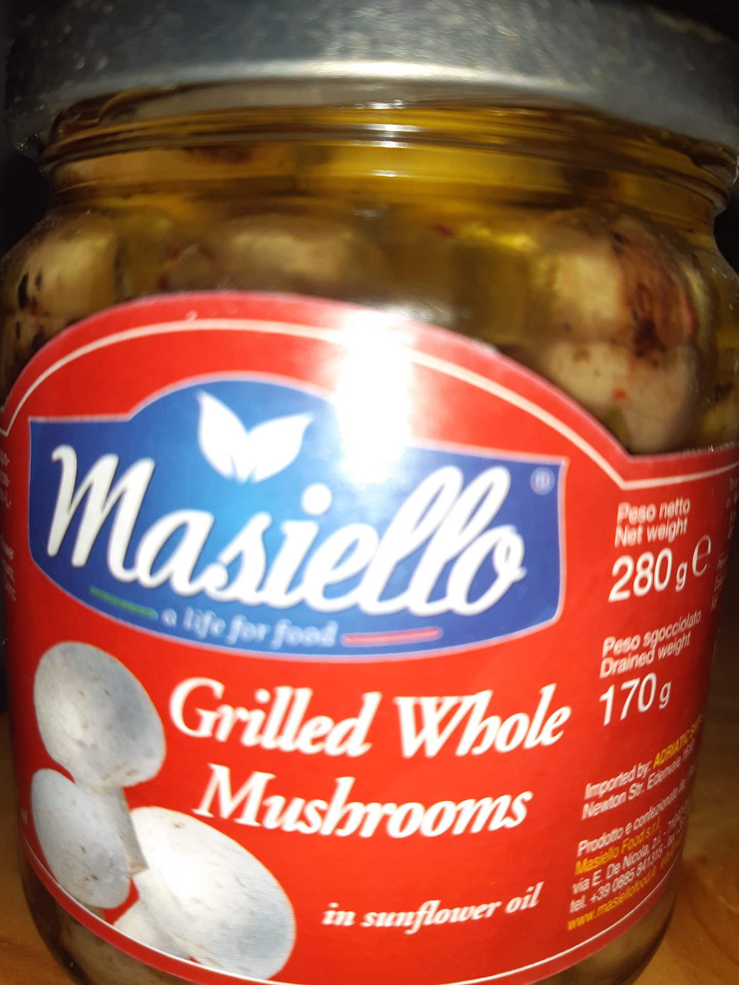 Grilled whole mushrooms from Masiello - Vegan Product Reviews & Ratings ...