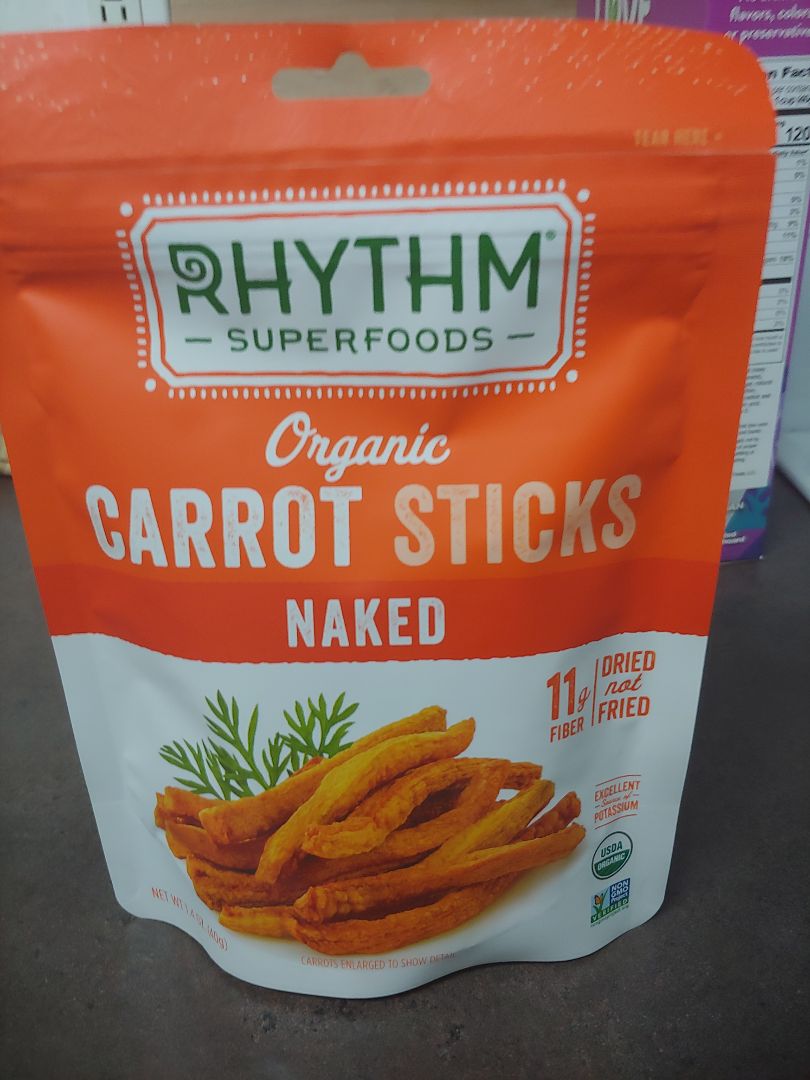 Organic Carrot Sticks Naked from Rhythm Superfoods - Vegan Product ...