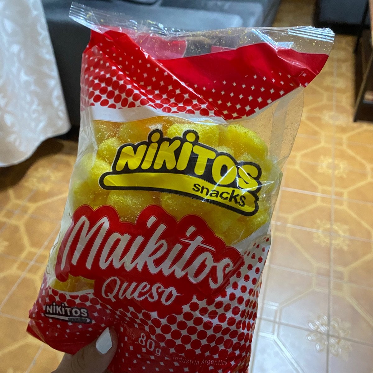 Palitos de harina de maiz, sabor queso (chicitos) from Nikitos - Vegan ...