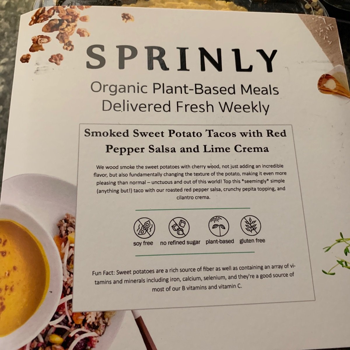 Smoked Sweet Potato Tacos from Sprinly - Vegan Product Reviews ...