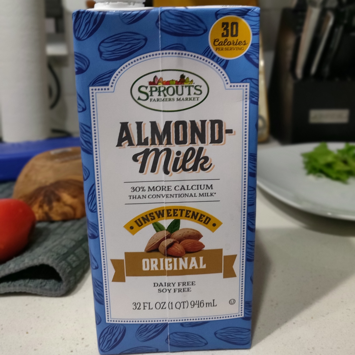 Almond milk unsweetened original from Sprouts Farmers Market - Vegan ...