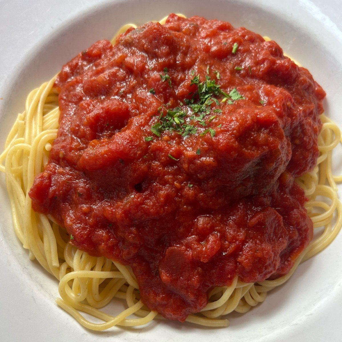 spaghetti with impossible meatballs at The Old Spaghetti Factory ...