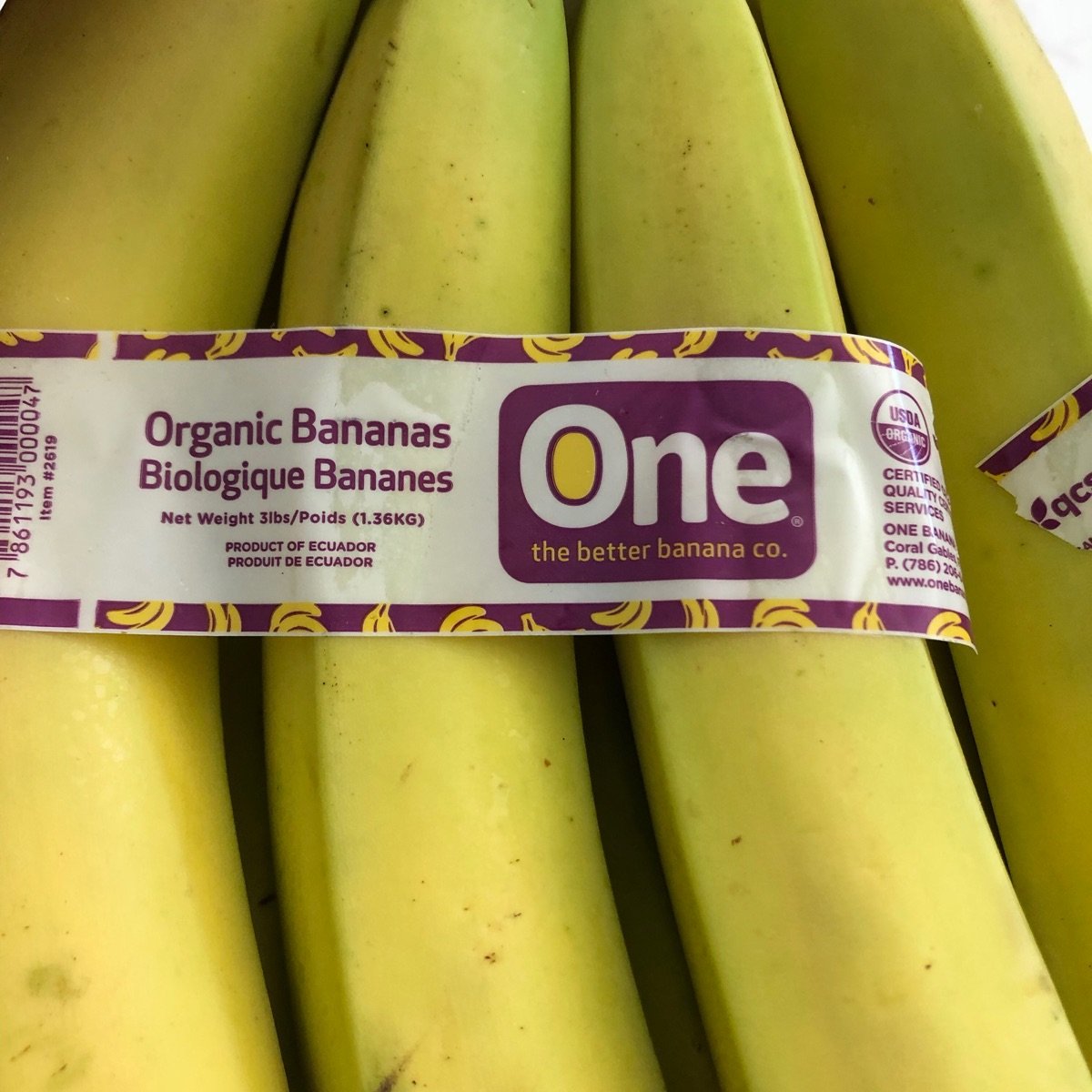 Organic bananas from One - Vegan Product Reviews & Ratings | abillion
