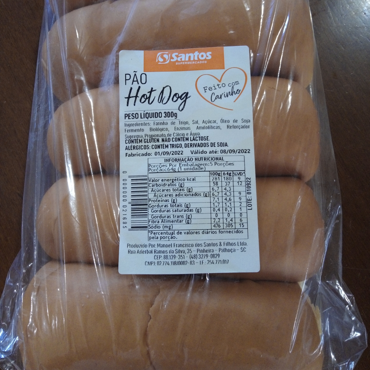 Pão de hot dog from Supermercado Santos - Vegan Product Reviews ...