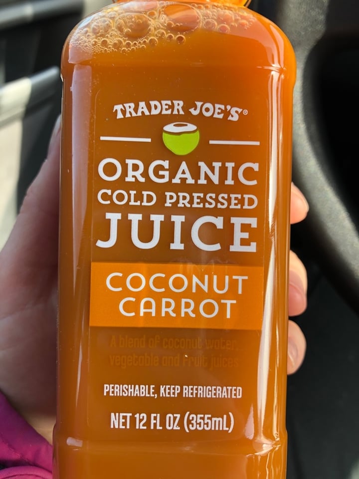 Trader Joe's Organic cold-pressed juice - coconut carrot Review | abillion