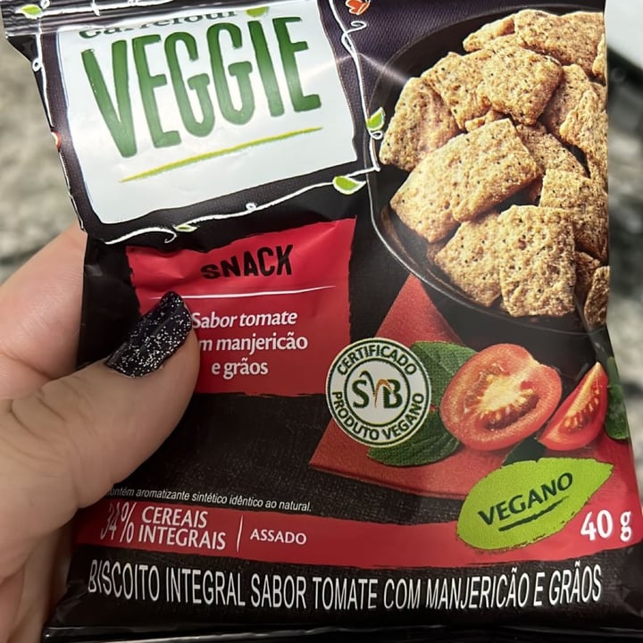 Carrefour Veggie snack Sabor Tomate Com Mangericão E Grãos Review ...