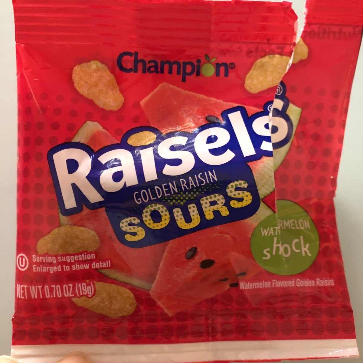 Golden raisin sours watermelon shock from Raisels - Vegan Product ...