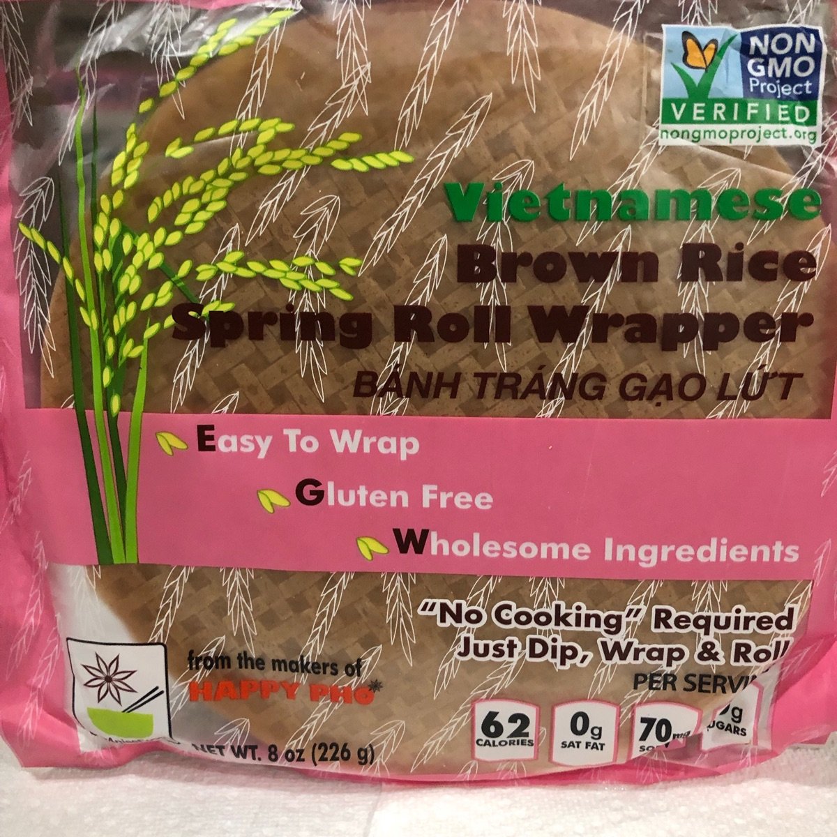 Vietnamese Brown Rice Spring Roll Wrapper from Happy Pho - Vegan ...