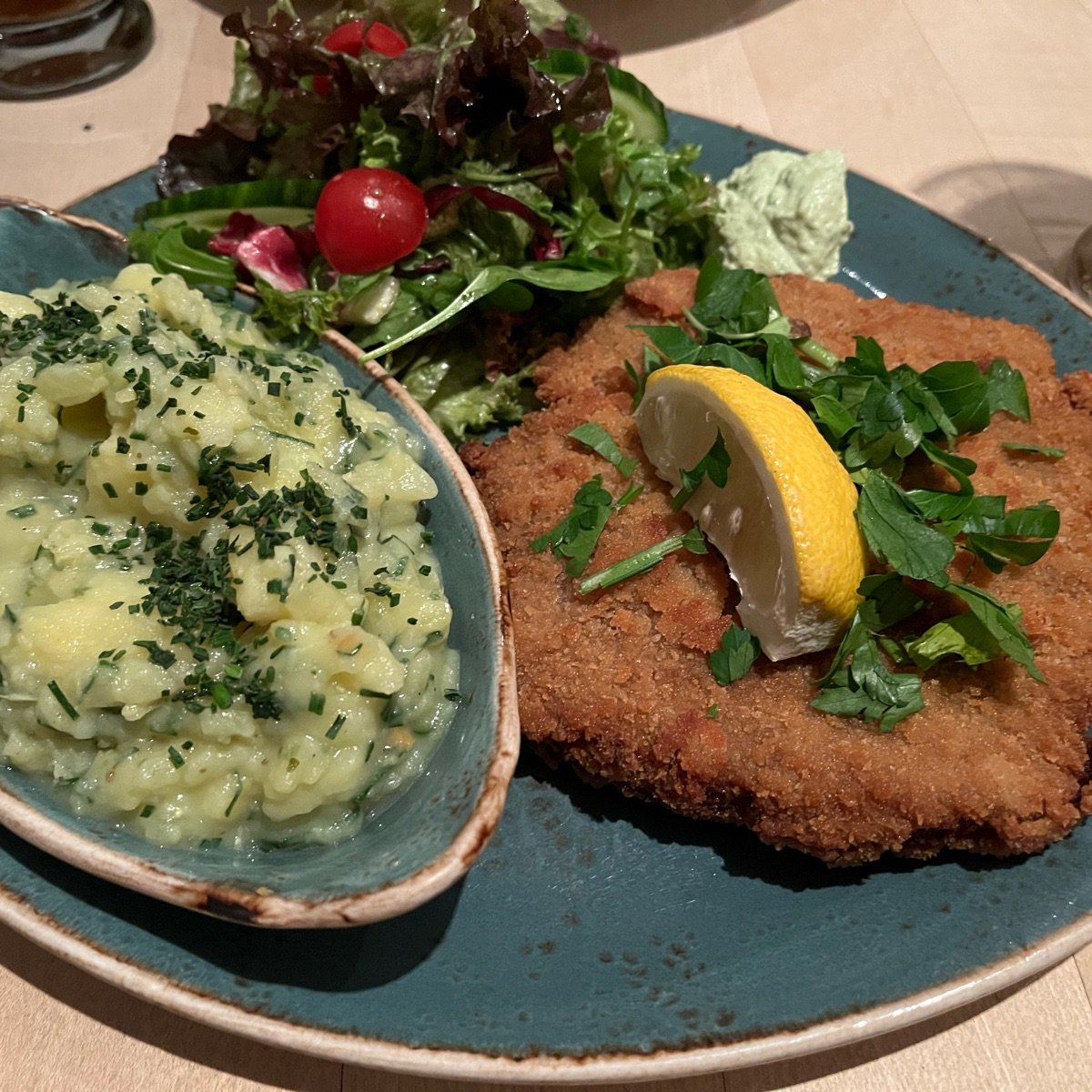 Vegan Schnitzel Plate at Max Pett, Munich - Vegan Dish Reviews ...