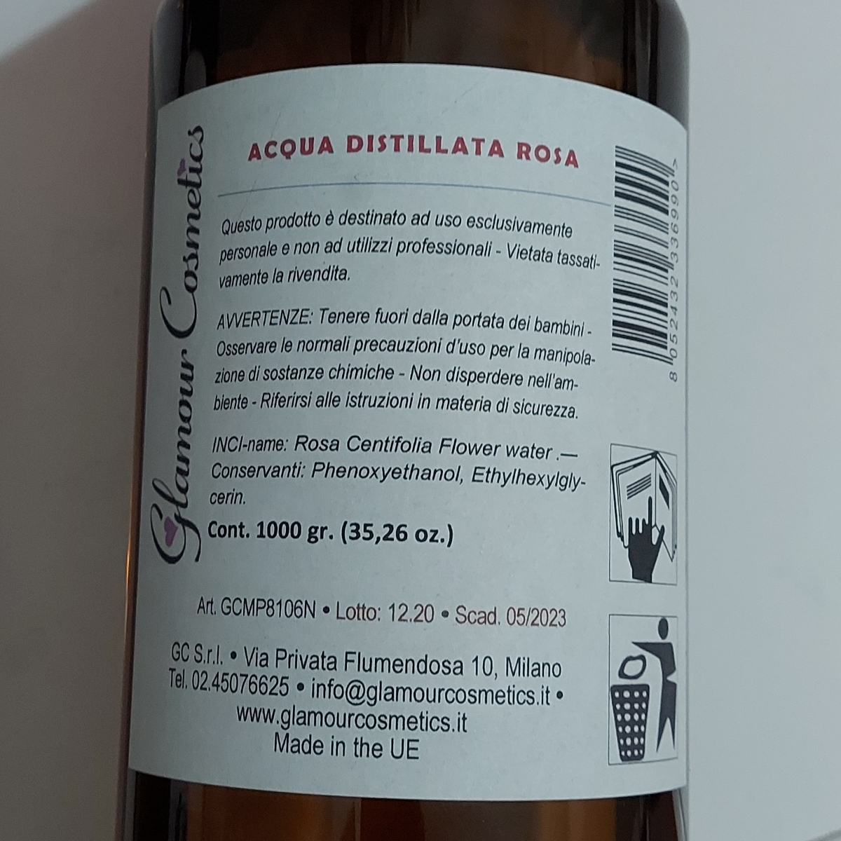 Acqua distillata rosa from Glamour cosmetics - Vegan Product Reviews ...