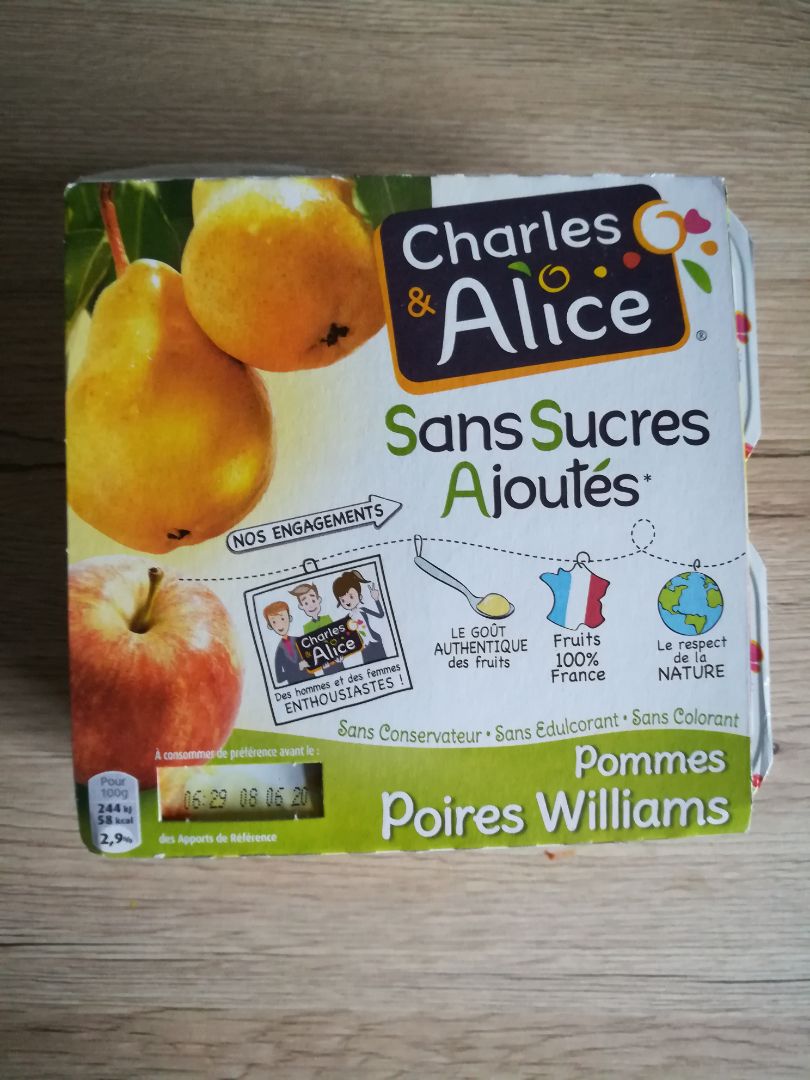 Compote Pommes Poires Williams from Charles & Alice - Vegan Product ...