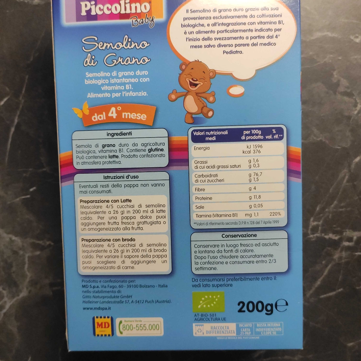 Semolino di grano from MD - Vegan Product Reviews & Ratings | abillion