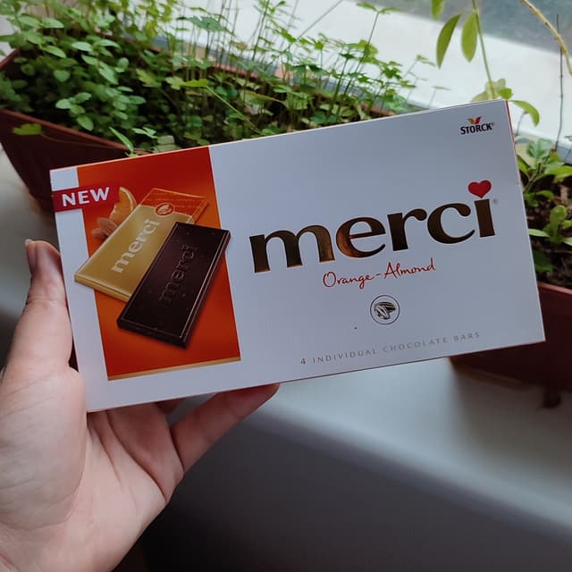 Orange almond from Merci - Vegan Product Reviews & Ratings | abillion