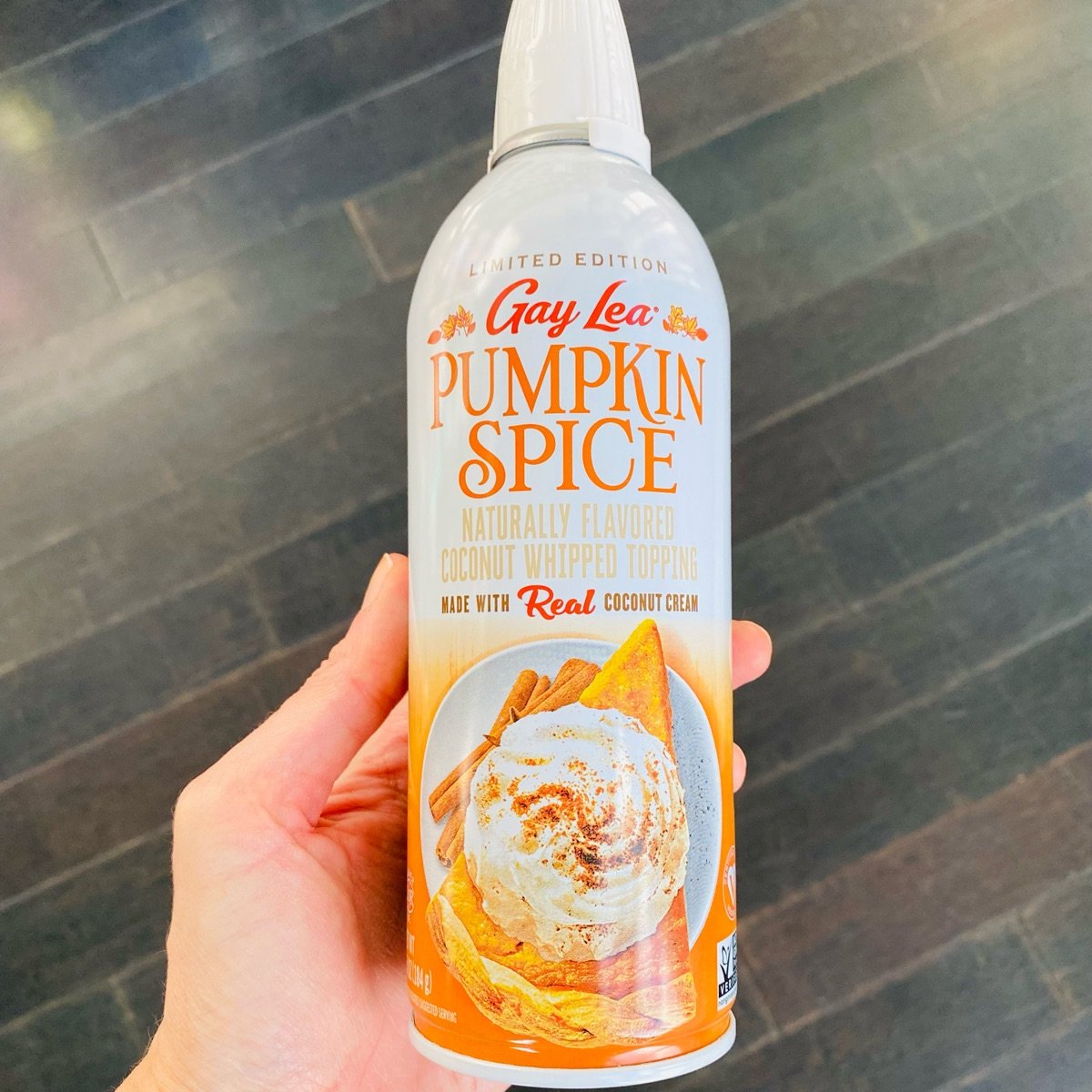 Gay Lea Pumpkin Spice naturally flavored coconut whipped topping ...