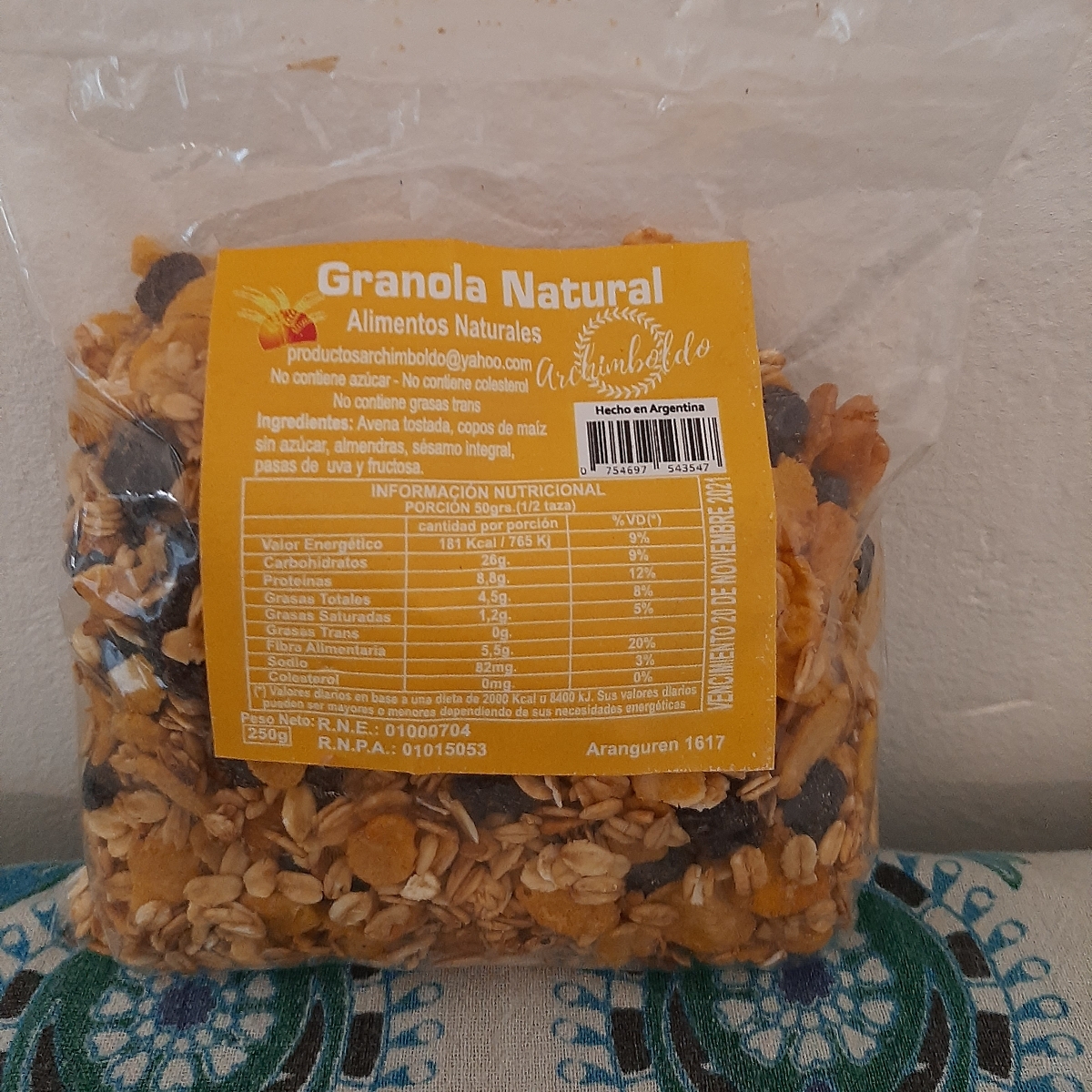 Granola natural from Archimboldo - Vegan Product Reviews & Ratings ...