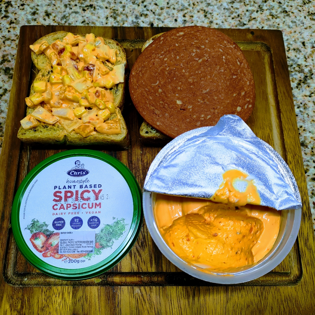 Spicy Capsicum Dip from Chris’ - Vegan Product Reviews & Ratings | abillion