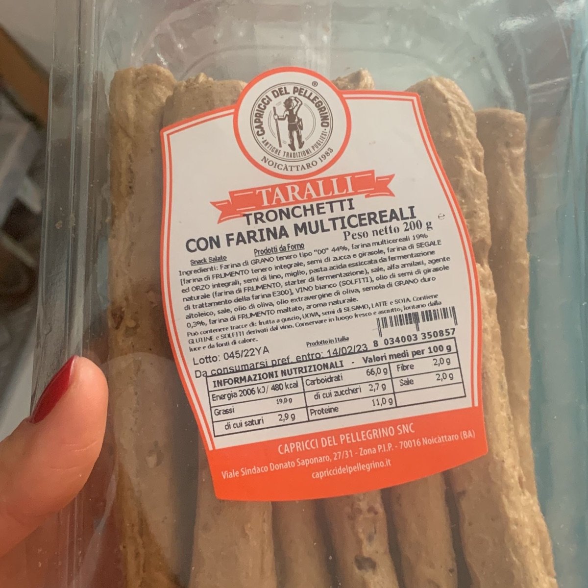 Tronchetti con farina multicereali from Capricci del pellegrino - Vegan ...