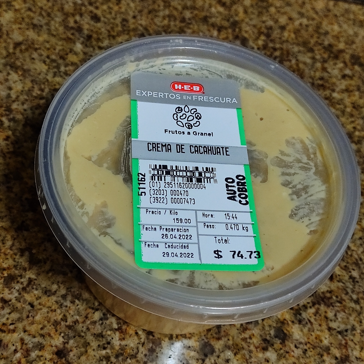 Crema de Cacahuate fresca from HEB - Vegan Product Reviews & Ratings ...